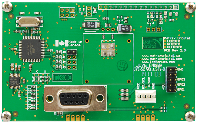 20x4 Intelligent Character VFD Display