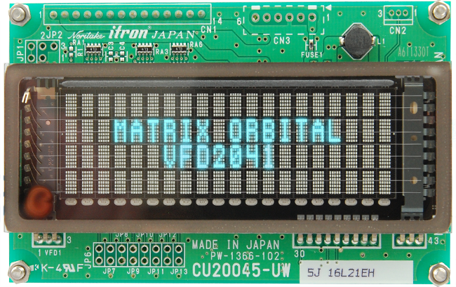 20x4 Intelligent Character VFD Display