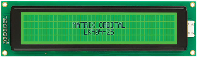 40x4 Character LCD display