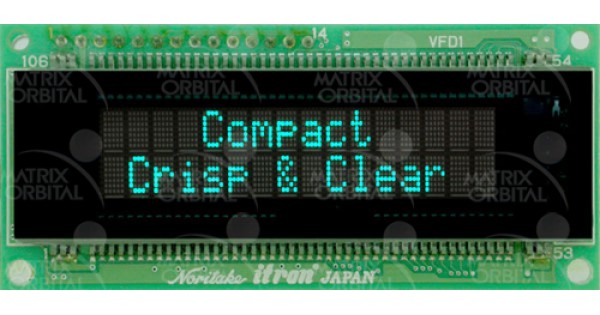 16x2 Character VFD Display