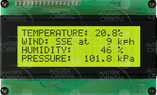 Industrial 20x4 Character LCD Display HD44780