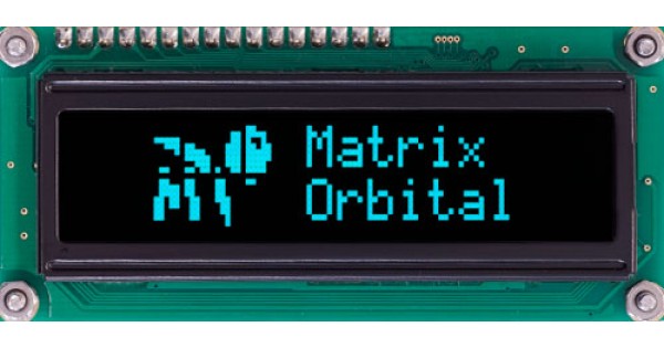 16x2 serial intelligent small oled display